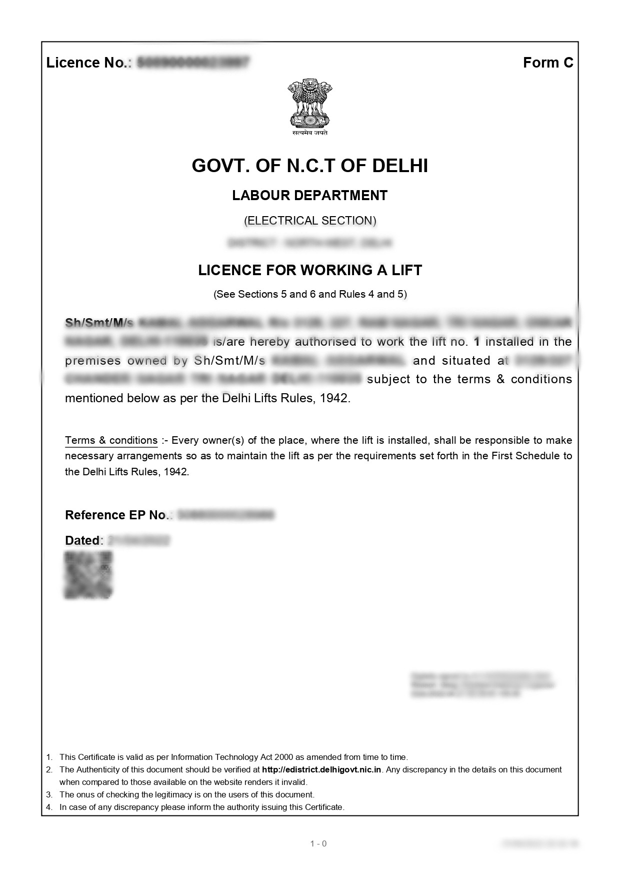 New Lift License in Delhi – Electrical License Consultancy – India's ...